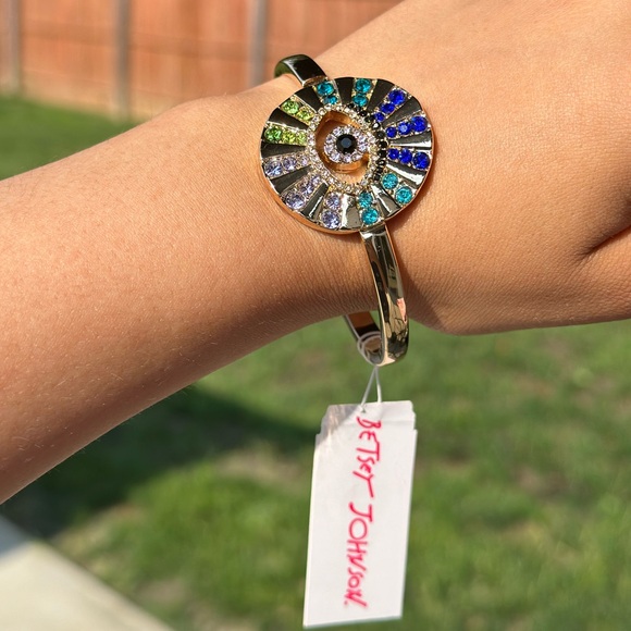 Betsey Johnson | Jewelry | Authentic Betsey Johnson Evil Eye Crystal ...